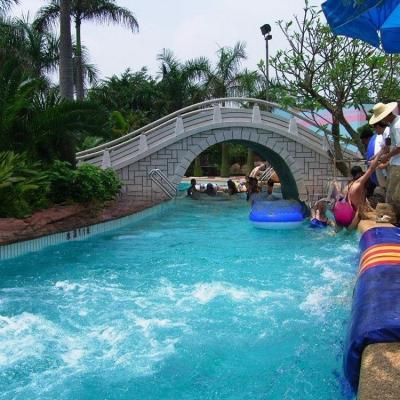 China Artificial Tidal Drift Lazy River Machine 30KW Power 100-400m Length Water Park Equipment for sale