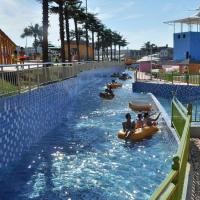 China Custom Lazy River Water Park Equipment 0.8m Depth 30KW Power Fiberglass Construction for sale