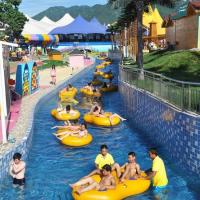China Outdoor Water Park Lazy River Equipment 100-400m Length with 30KW Power and 0.8m Depth for sale