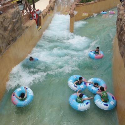 China Lazy River Water Park Equipment 100-400m Length 128.5KW Power ISO9001 Certified Fiberglass Construction for sale