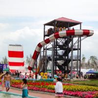China Water Park Equipment Fiberglass Large Boomerango Water Slide for sale