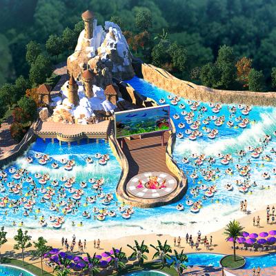 China LANCHAO-WP01 Fiberglass Artificial Wave Pool Machine 2m Wave Height 55KW Power for Water Parks for sale