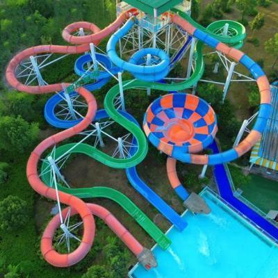 China Spiral Water Slide Fiberglass Equipment for Amusement Parks | 500kg Capacity | 12+ Year Lifespan for sale
