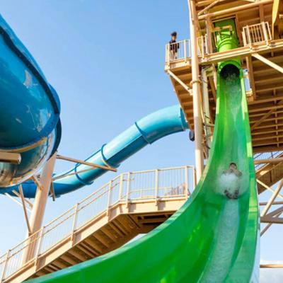 China High Speed Water Slide 8m Height 65m Length 180 Guests/Hour Capacity for Aquatic Theme Parks for sale