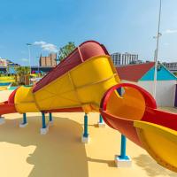 China Windmill Splash Mat Fiber Glass Water Slide Manufacturer Water Park for sale