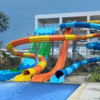 China Amusement Slide Park Swimming Pool Kids Adults Fiberglass Water Slide for sale