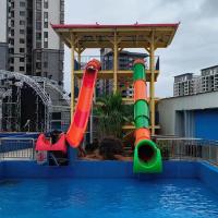 China Resort Water Park Swimming Pool Rainbow High Speed Combined Slides for Adult for sale