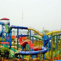 China Water Theme Park Equipment Fiberglass Adult Slide Water Roller Coaster for sale
