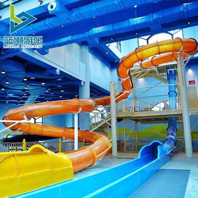 China Indoor Commercial Water Park Equipment Fiberglass Slide Tube For Adult for sale