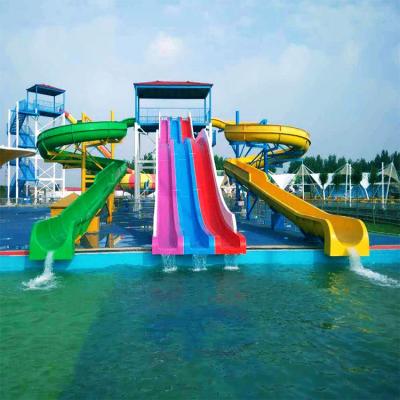 China Durable Fiberglass Water Slide with 12 Years Working Life ISO9001 Certified and 12 Months Warranty for Amusement Parks for sale