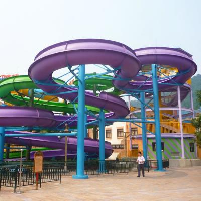 China Fiberglass Water Slide with 12 Months Warranty More than 12 Years Working Life for 5-10 Passengers for sale