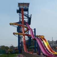 China Fiberglass Water Slide with 12 Months Warranty Over 12 Years Working Life and Max Capacity >500kg for Amusement Parks for sale