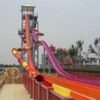 China Fiberglass Water Slide with 12 Months Warranty Over 12 Years Working Life and Max Capacity >500kg for Amusement Parks for sale