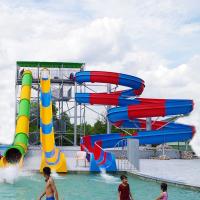 China Fiberglass Water Slide with 12 Years Working Life 12 Months Warranty and High Capacity for Amusement Parks for sale