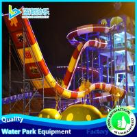 China High Capacity Fiberglass Water Slide for Water Parks with 12 Months Warranty and Long Working Life for sale