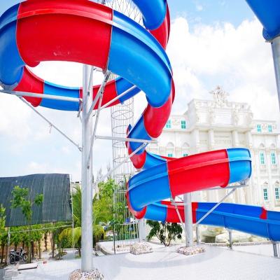 China Customized Fiberglass Water Slide with Spiral Design for Adult Exciting and High Capacity (100-500kg) in Water Parks for sale