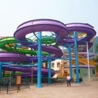 China Customized Rainbow Racer Spiral and Boomerango Water Park Toboggan Slide for Amusement Parks for sale