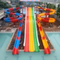 China Customized Rainbow Racer Spiral and Boomerango Water Park Toboggan Slide for Amusement Parks for sale