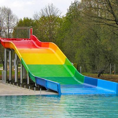 China Family Fun Fiberglass Pool Slide with 12 Months Warranty and More Than 12 Years Working Life ISO9001 Certified for sale