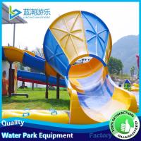 China Fiberglass Water Slide with Stainless Steel Structure 12 Months Warranty and Over 12 Years Lifespan for Amusement Parks for sale