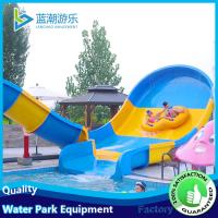 China Fiberglass Water Slide with Stainless Steel Structure 12 Months Warranty and Over 12 Years Lifespan for Amusement Parks for sale