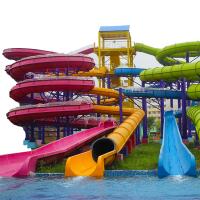 China Customized Spiral Design Fiberglass Water Slide for Adult Use with High Capacity in Aqua Parks for sale
