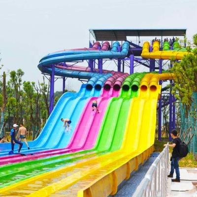 China Water Theme Park Colorful Big Racing Water Slide for Sale for sale