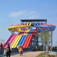 China Water Theme Park Colorful Big Racing Water Slide for Sale for sale