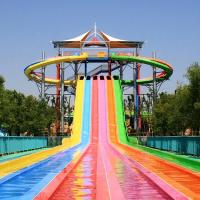 China Water Theme Park Colorful Big Racing Water Slide for Sale for sale