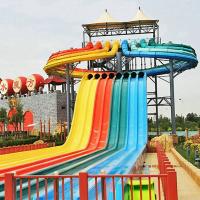 China Water Theme Park Colorful Big Racing Water Slide for Sale for sale
