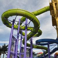 China City Fiberglass Equipment Water Park Spirals Water Slide for Sale for sale