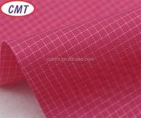 China 200D PU Coated Double Colors Waterproof Grid Nylon Oxford Fabric with Customized Color for sale