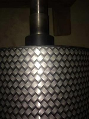 China Laser Engraved Embossing Roller for Leather and Pressed Cloth for sale