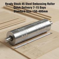 China 45 Carbon Steel Embossing Roller with HRC50-55 Hardness and 150-400mm Diameter for Wood Floor and MDF for sale