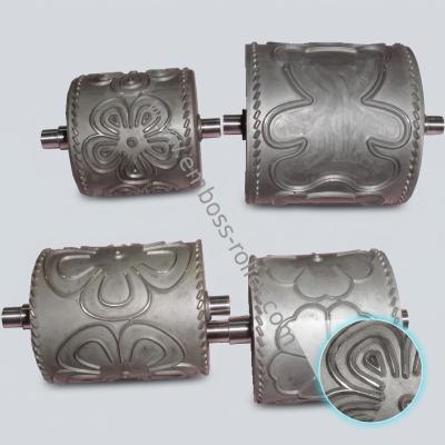 China Gravure Coating Steel Embossing Roller Chrome Plated HRC 62 Mirror Finish Solvent Free Cleaning for sale