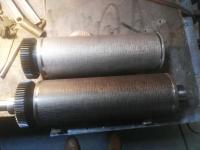 China OEM Custom Double-Sided 42CrMoA Steel Embossing Roller with HRC58-62 Hardness for Wood Floor and Leather for sale
