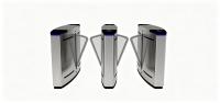 China Luxury Square Flap Gate Barrier , RFID Turnstile Gate With Card Reader for sale