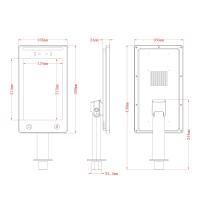 China IP55 Face Recognition Terminals , Face Recognition Biometric Access Control For Visitor for sale