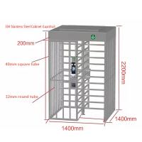 China Single Door Full Height Turnstile Gate RFID Entry For Construction Entrances for sale