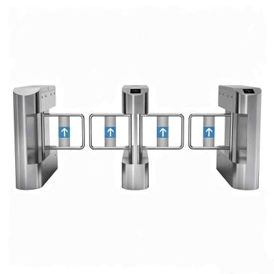 China Stainless Steel Swing Turnstile Gate , RFID Access Control Swing Gate For Commercial Entrances for sale