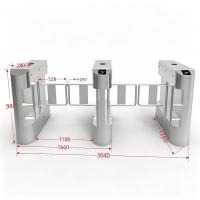 China Stainless Steel Swing Turnstile Gate , RFID Access Control Swing Gate For Commercial Entrances for sale