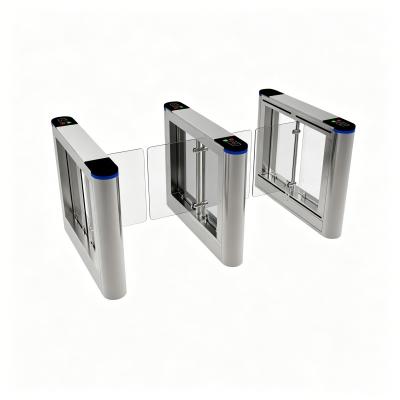 China Brushed Stainless Steel Swing Turnstile Gate Customized For Hotel Lobbies for sale