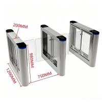 China Brushed Stainless Steel Swing Turnstile Gate Customized For Hotel Lobbies for sale