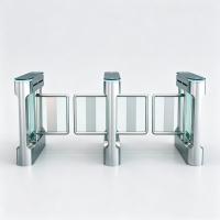 China Hotel Lobbies Swing Turnstile Floor Mounted With RFID Access Control for sale