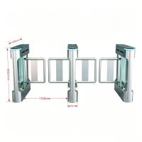 China Hotel Lobbies Swing Turnstile Floor Mounted With RFID Access Control for sale