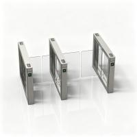 China 304 Brushed Stainless Steel Turnstile Gate Slim Design Adjustable Passage Width for sale