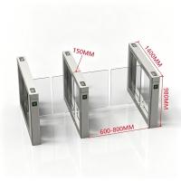 China 304 Brushed Stainless Steel Turnstile Gate Slim Design Adjustable Passage Width for sale