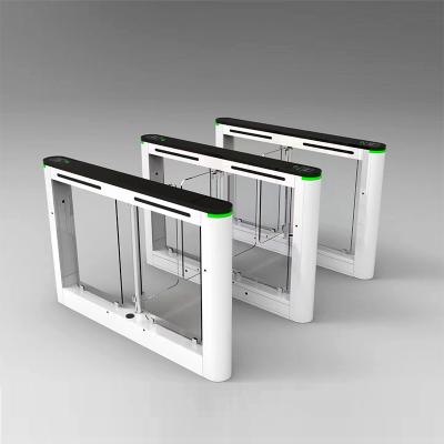 China Curved Swing Turnstile Gate 1.2mm Thickness For Corporate Access Control for sale