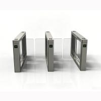 China 304 Brushed Stainless Steel Turnstile Gate Slim Design Adjustable Passage Width for sale