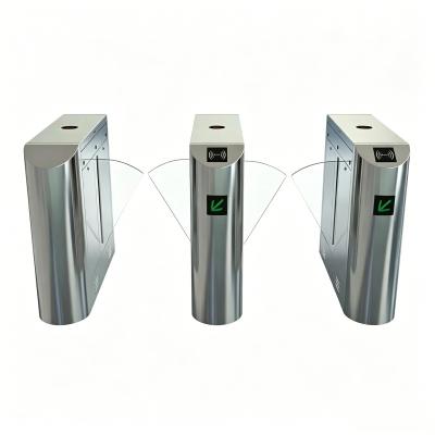 China Anti Pinch Turnstile Flap Barrier Gate Stainless Steel SUS304 Train Station Turnstiles for sale